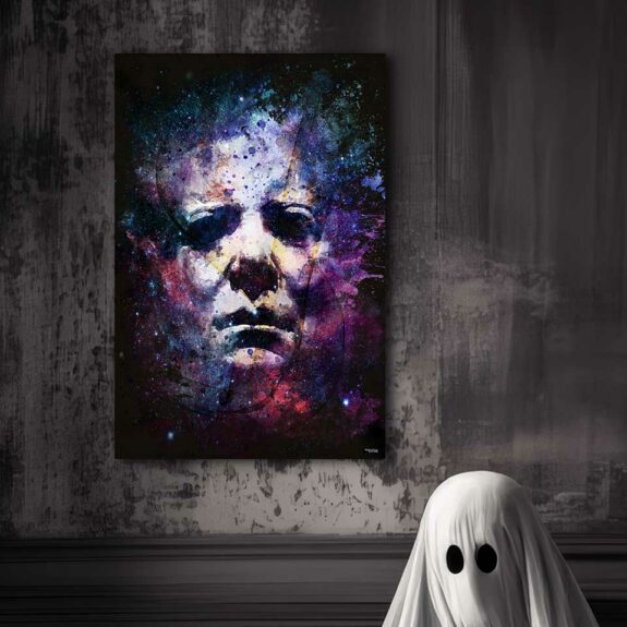 Tableau de Michael Myers en peinture - Concept art Halloween - Splashed!